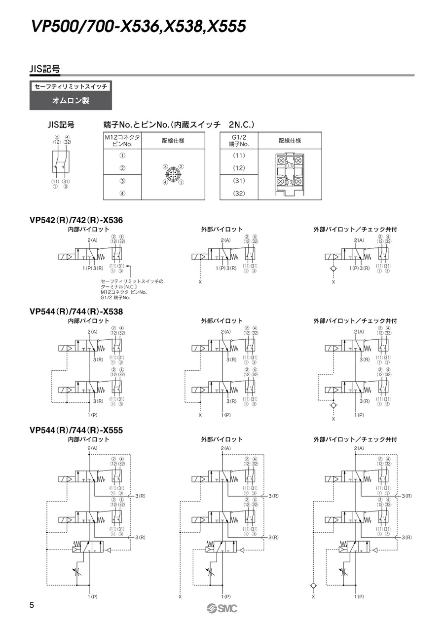 Van xả áp suất dư 3 cổng với chức năng phát hiện vị trí van chính (Loại ...