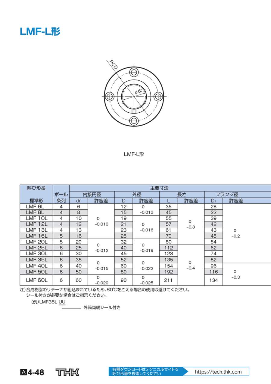 Bạc Trượt Tuyến Tính Loại Lmf-L (Loại Mặt Bích / Loại Hình Bầu Dục / Loại Dài) LMF - Sơn Long ...